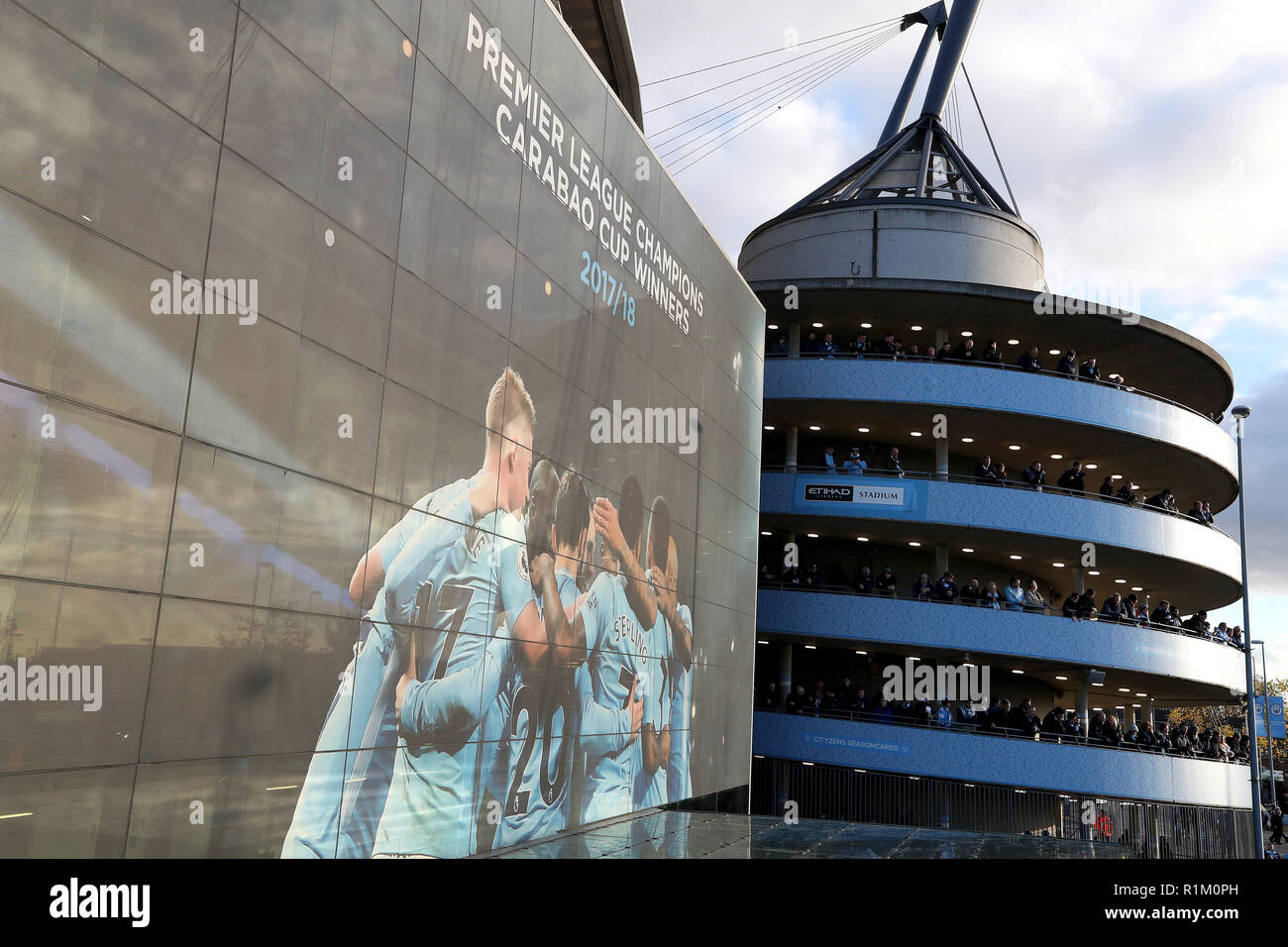 A view outside the Etihad Stadium before the game Stock Photo - Alamy