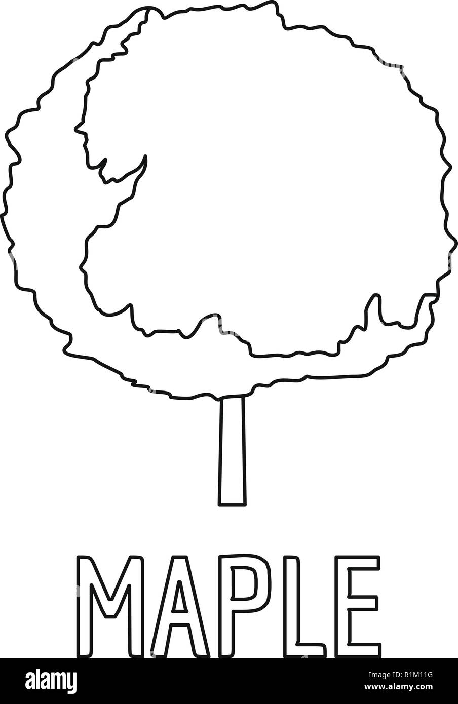 Maple icon. Outline illustration of maple vector icon for web Stock ...