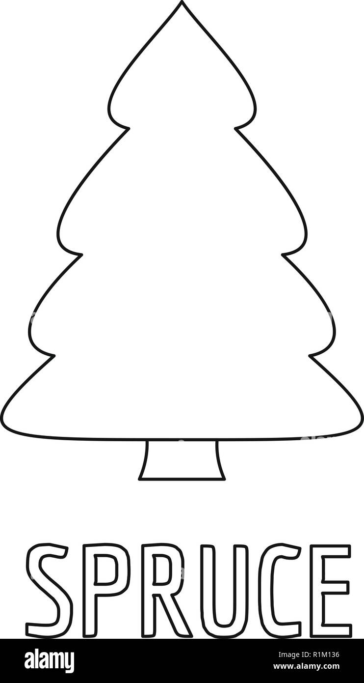 Spruce icon. Outline illustration of spruce vector icon for web Stock ...