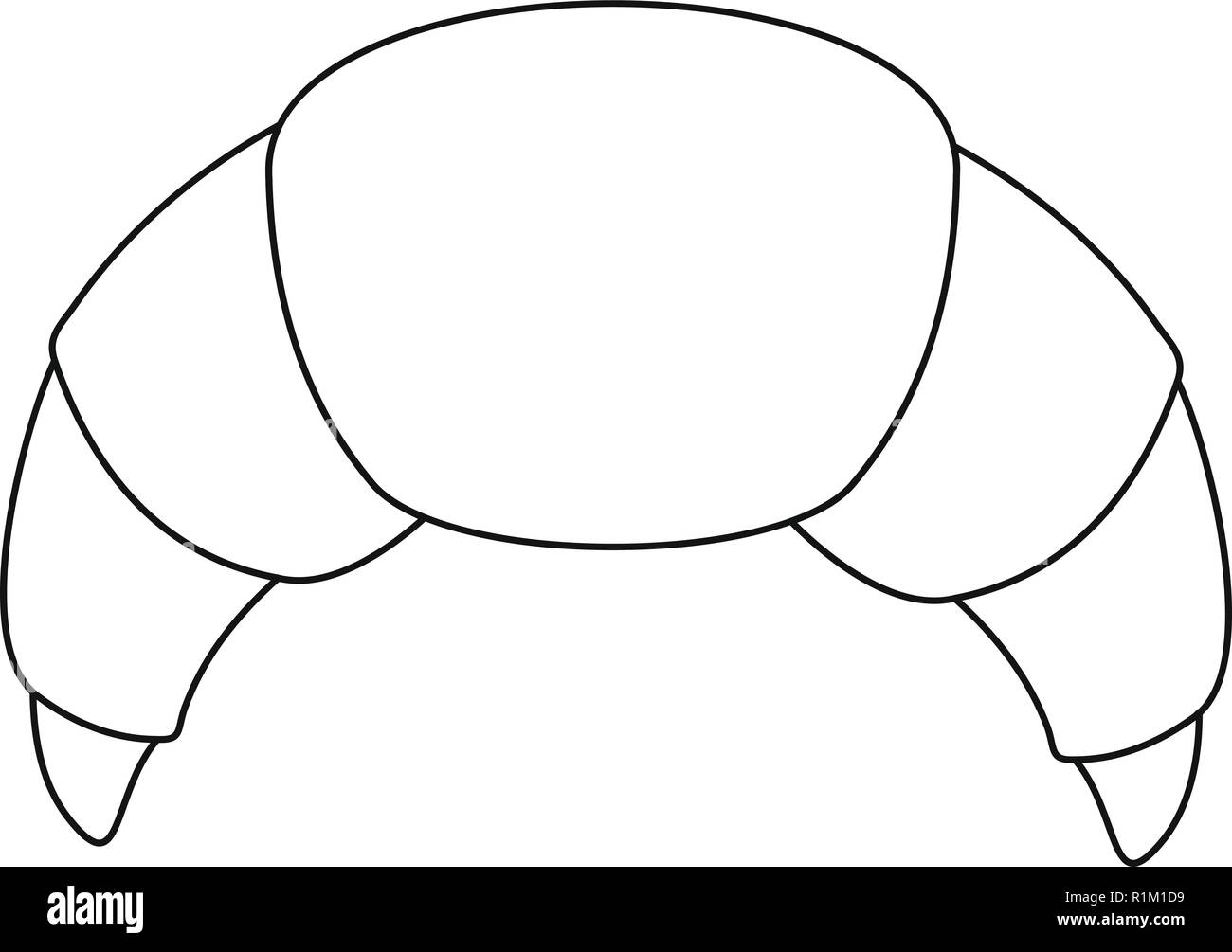 Croissant icon. Outline illustration of croissant vector icon for web ...