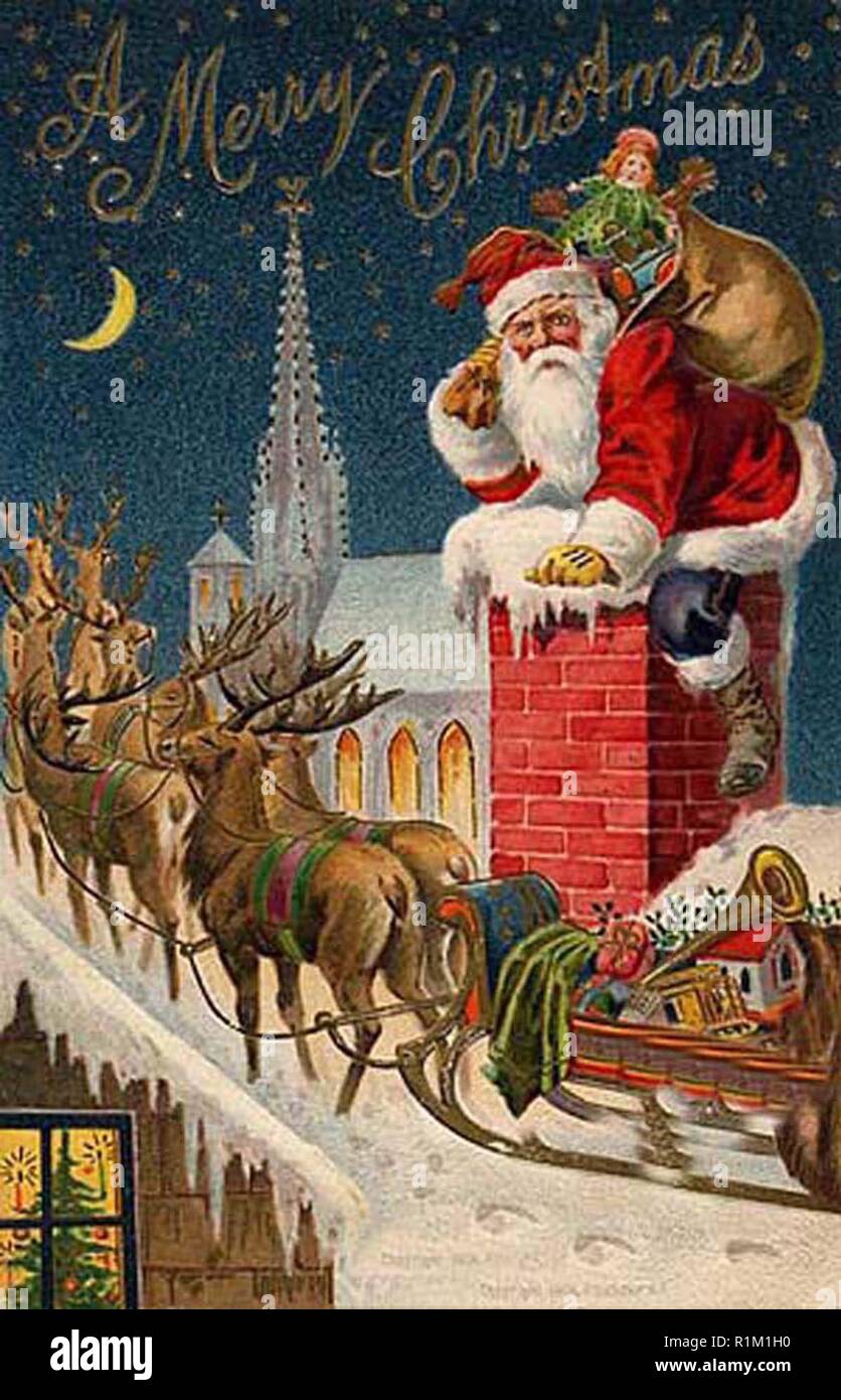 Father christmas illustration hi-res stock photography and images - Alamy