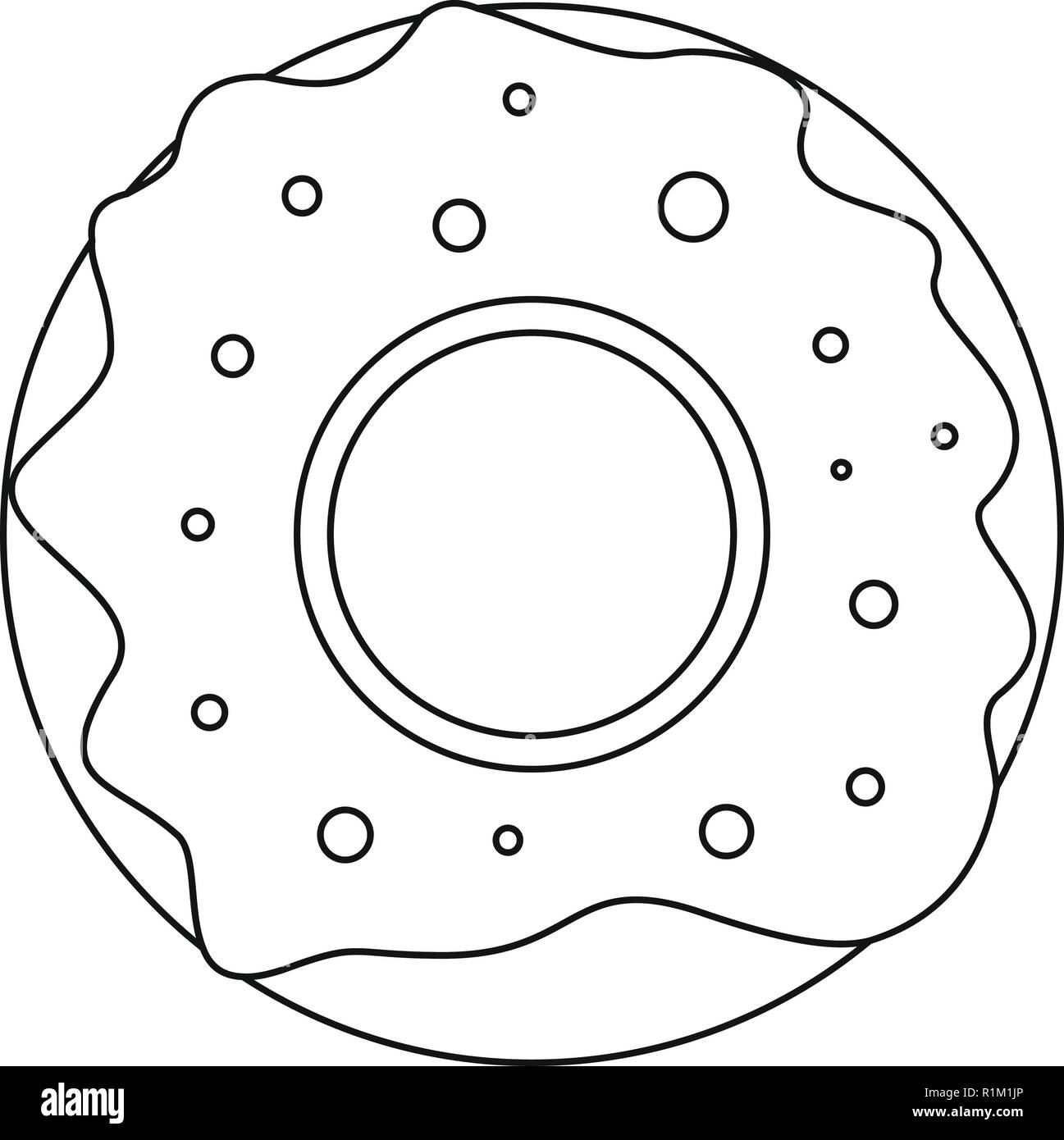 Donut icon. Outline illustration of donut vector icon for web Stock ...