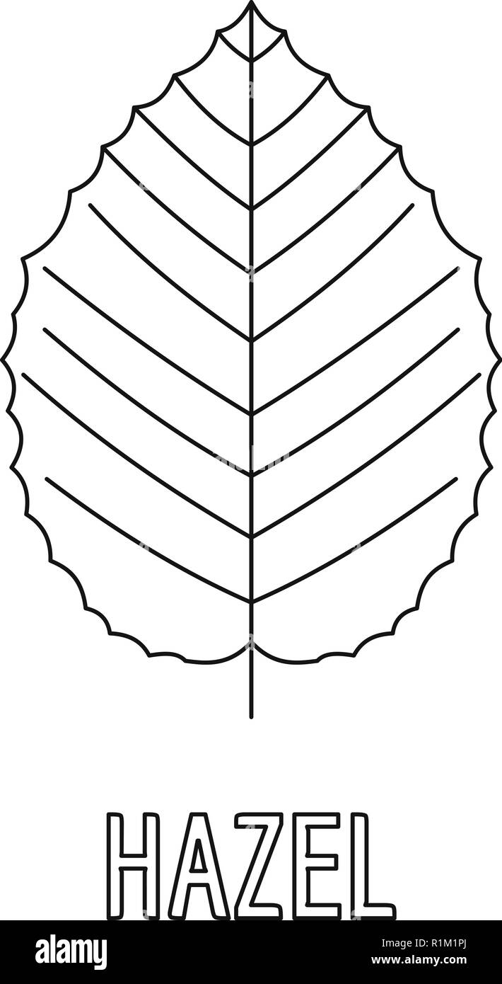 Hazel leaf icon. Outline illustration of hazel leaf vector icon for web ...