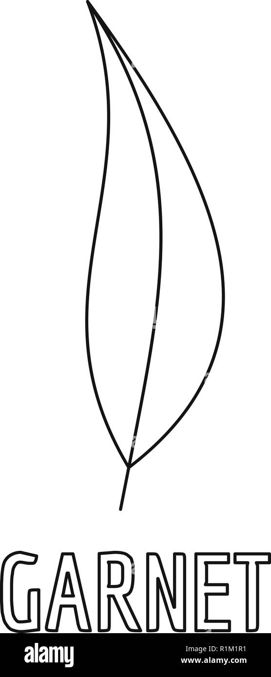 Garnet leaf icon. Outline illustration of garnet leaf vector icon for ...