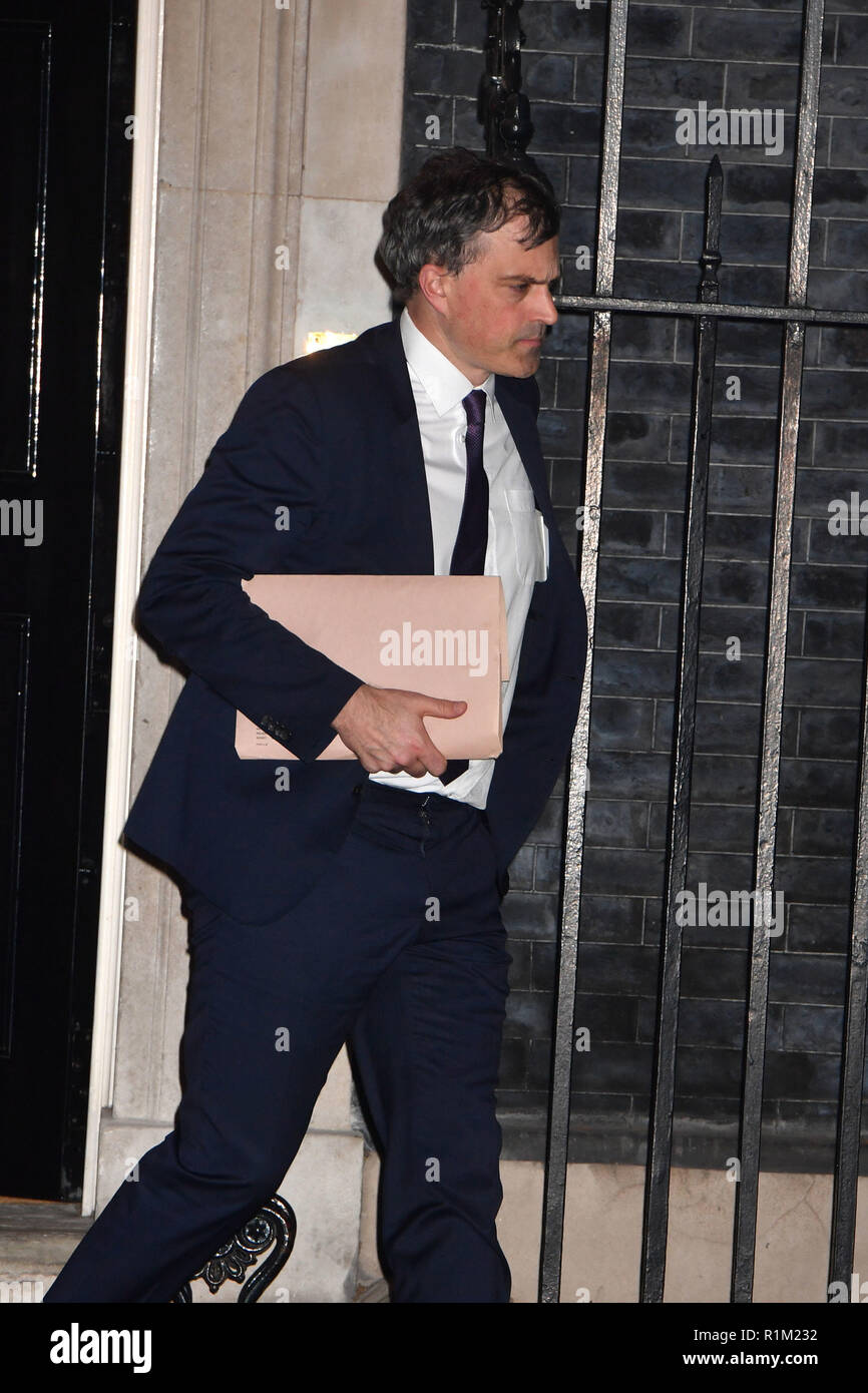 Chief whip julian smith leaves downing street following announcement hi ...