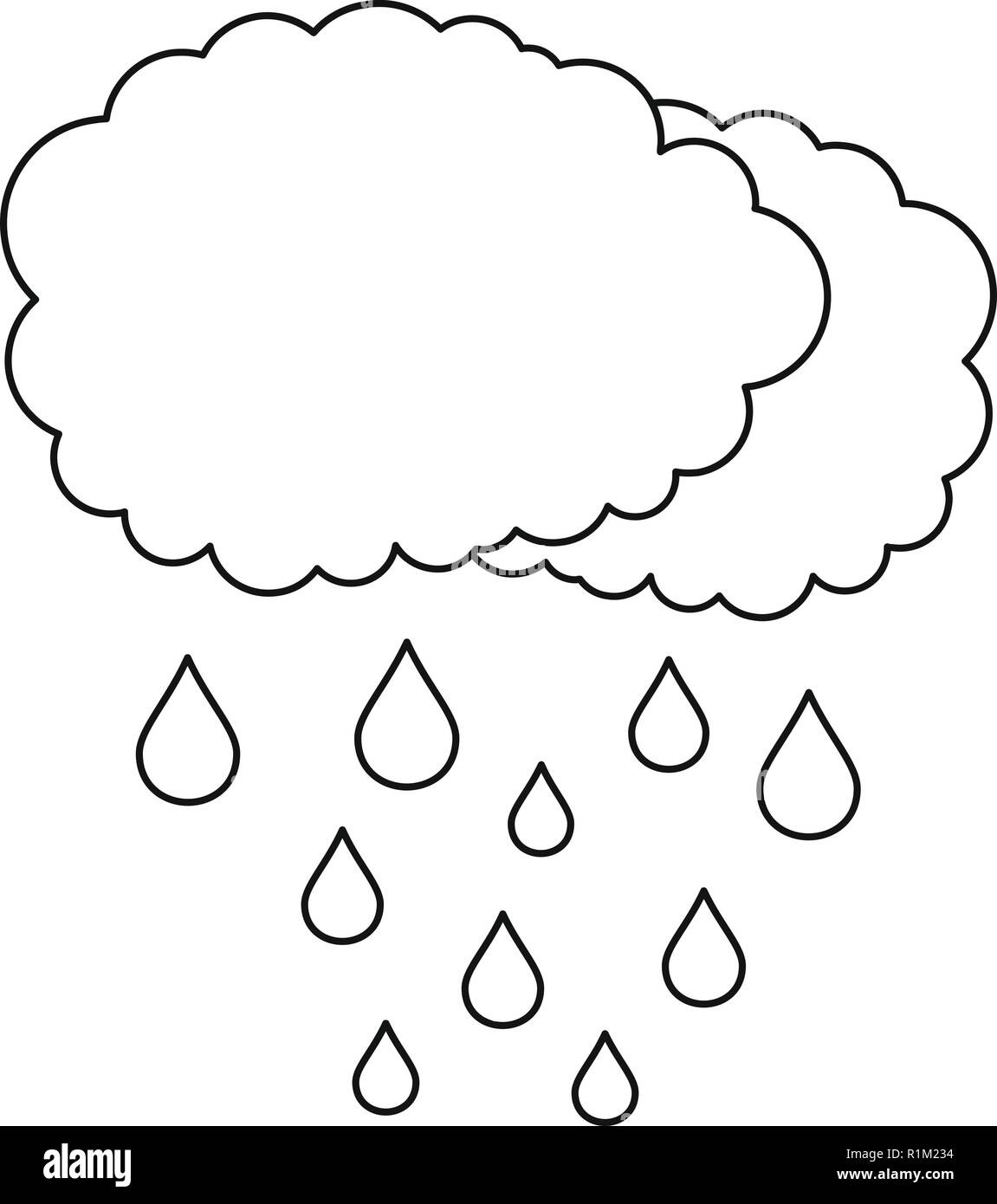 Rain Clipart Outline Rain Outline Images Free Download On Freepik
