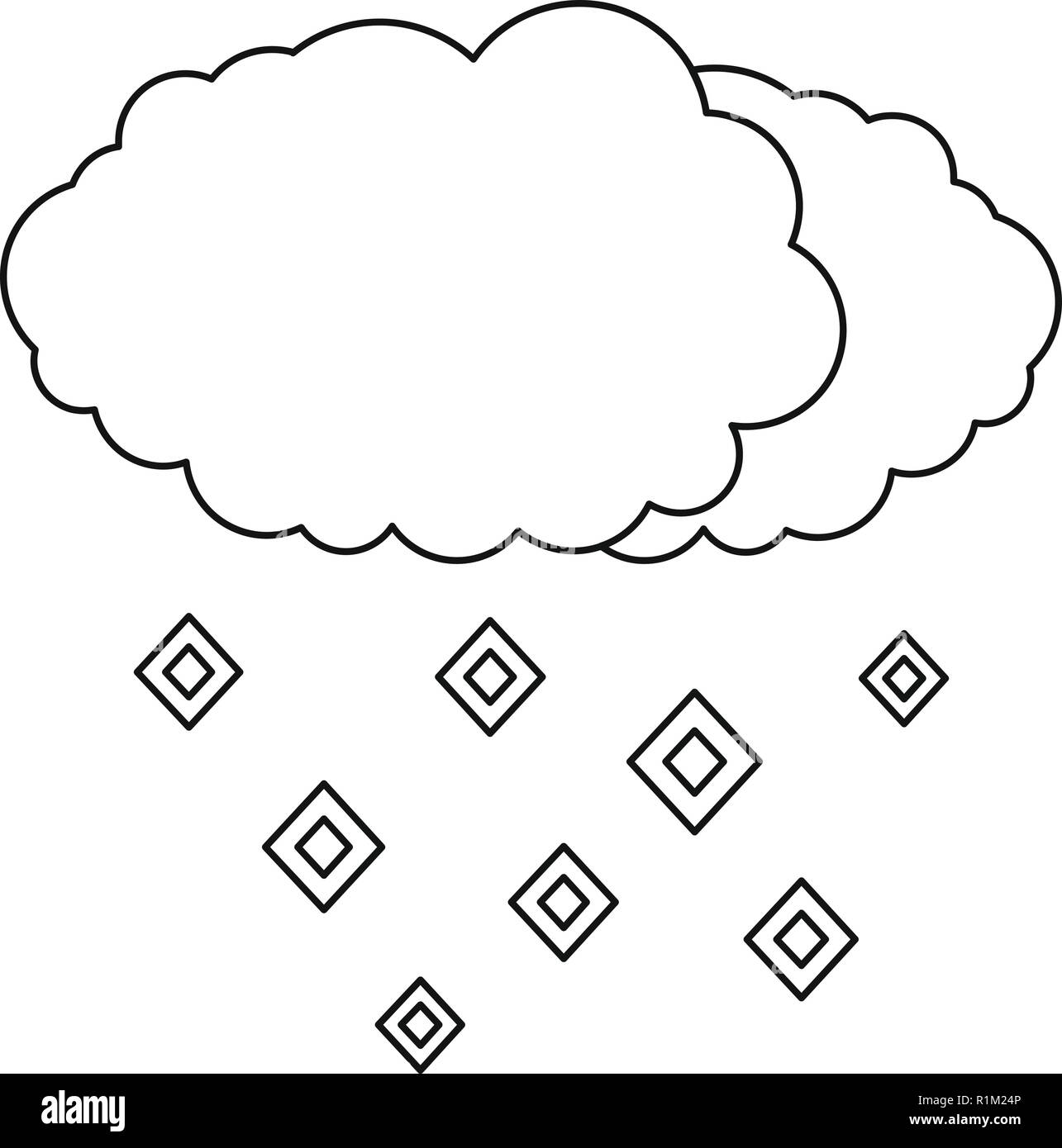Hail icon. Outline illustration of hail vector icon for web Stock ...