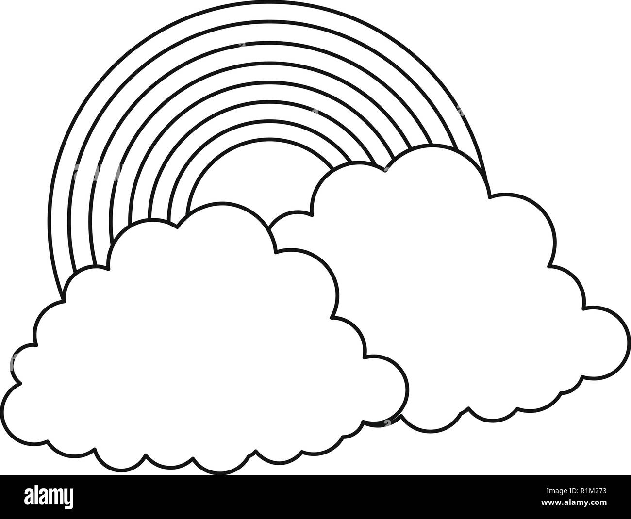 Rainbow Outline Svg Rainbow Clipart Svg Clouds Svg 52 Off