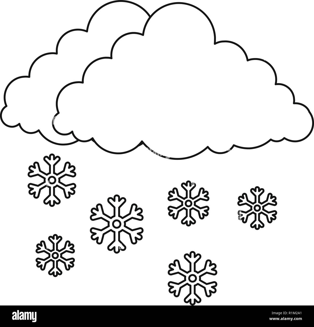 Snow icon. Outline illustration of snow vector icon for web Stock ...