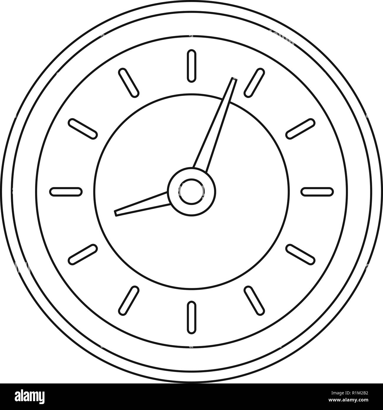 Clock icon. Outline illustration of clock vector icon for web Stock ...