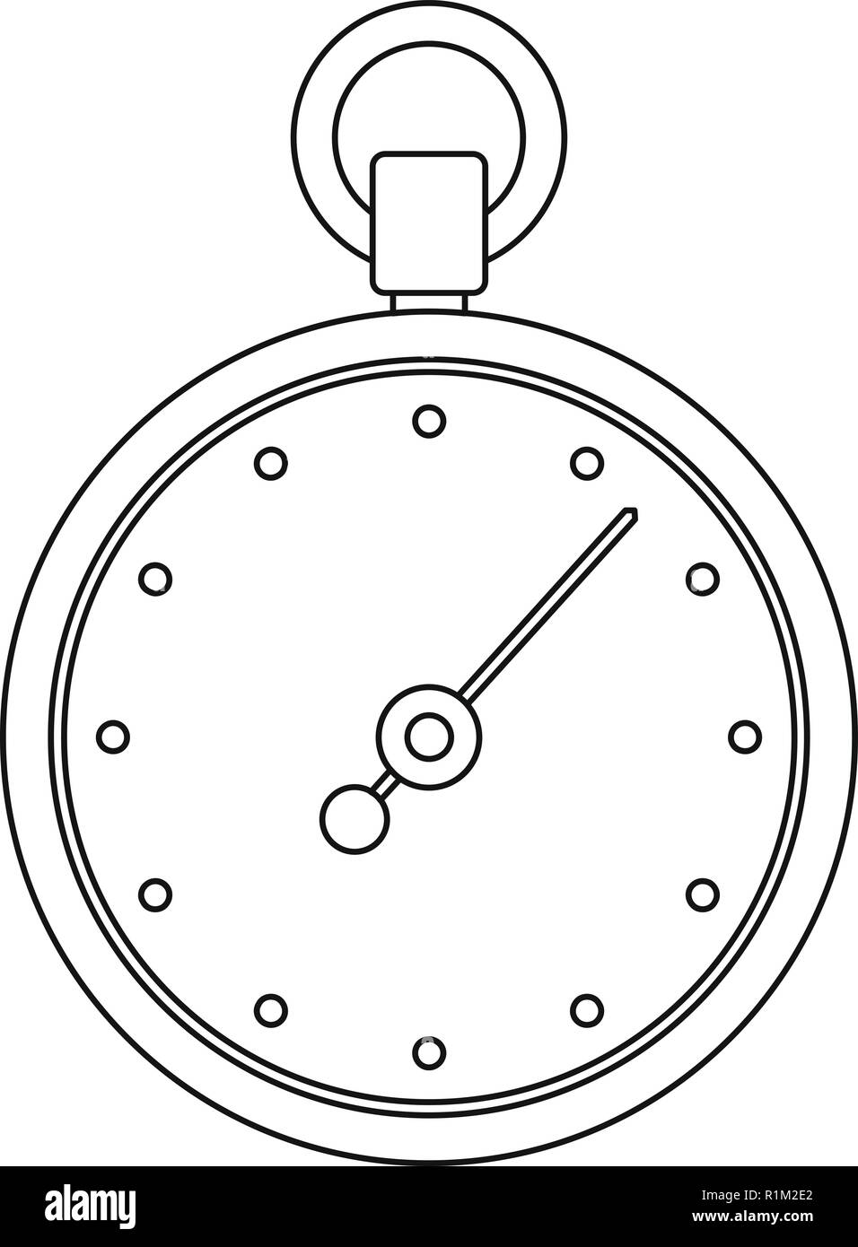 Stopwatch icon. Outline illustration of stopwatch vector icon for web ...