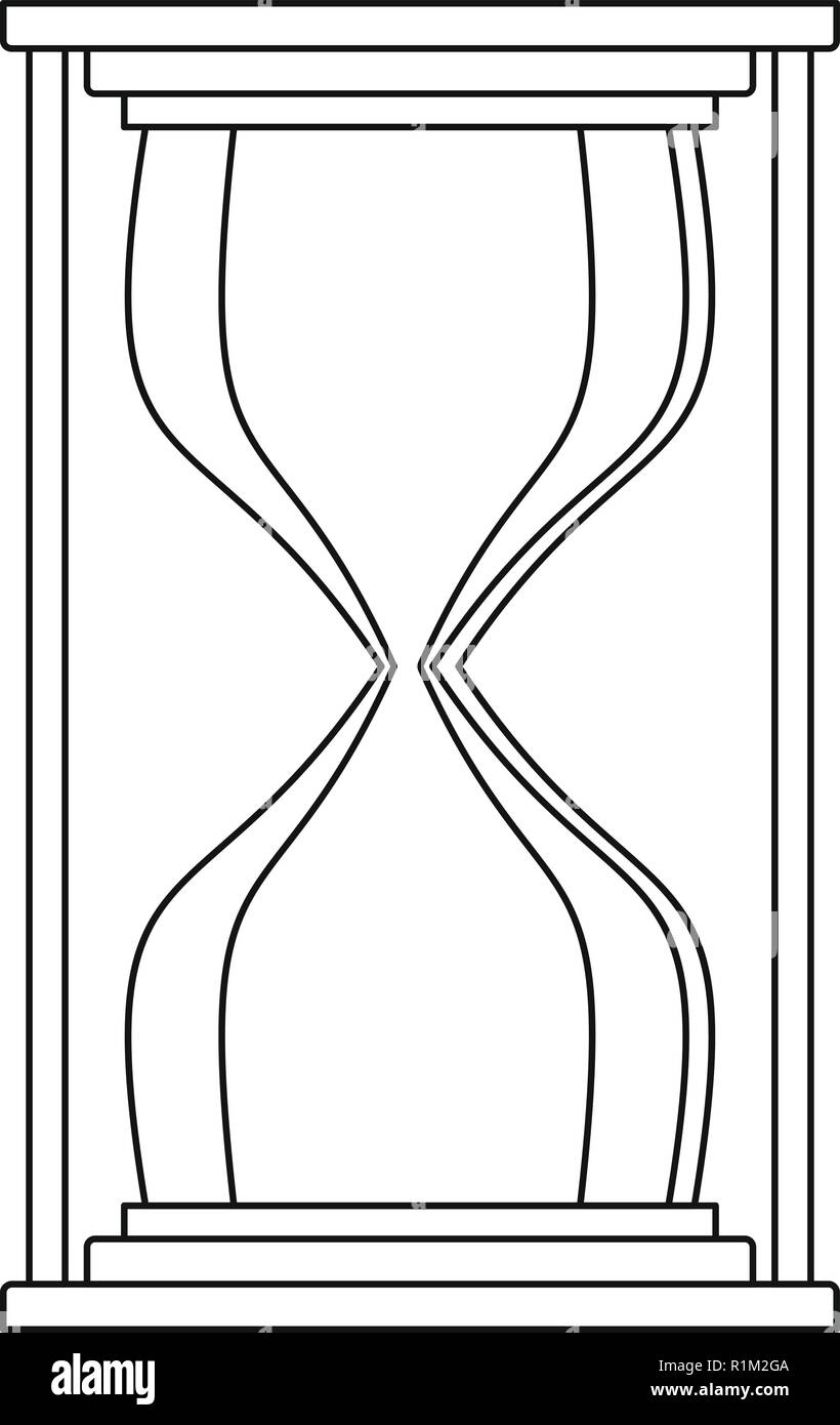 Hourglass icon. Outline illustration of hourglass vector icon for web ...