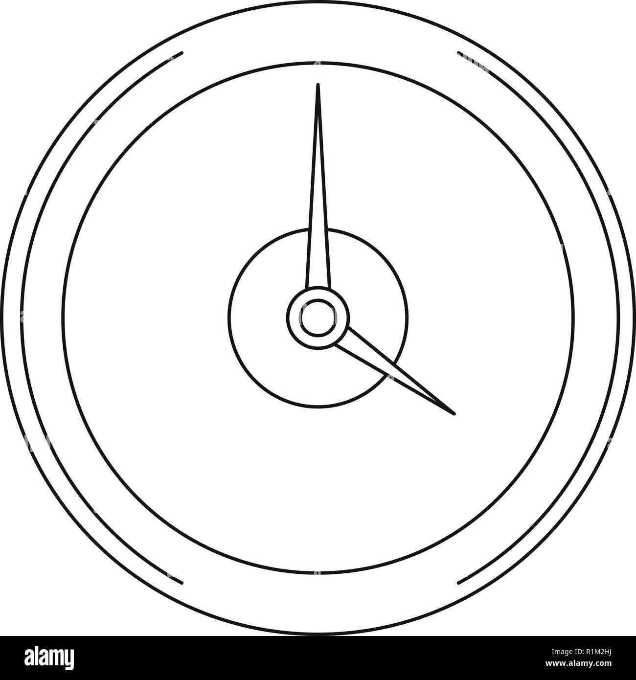 Fast clock icon. Outline illustration of fast clock vector icon for web ...