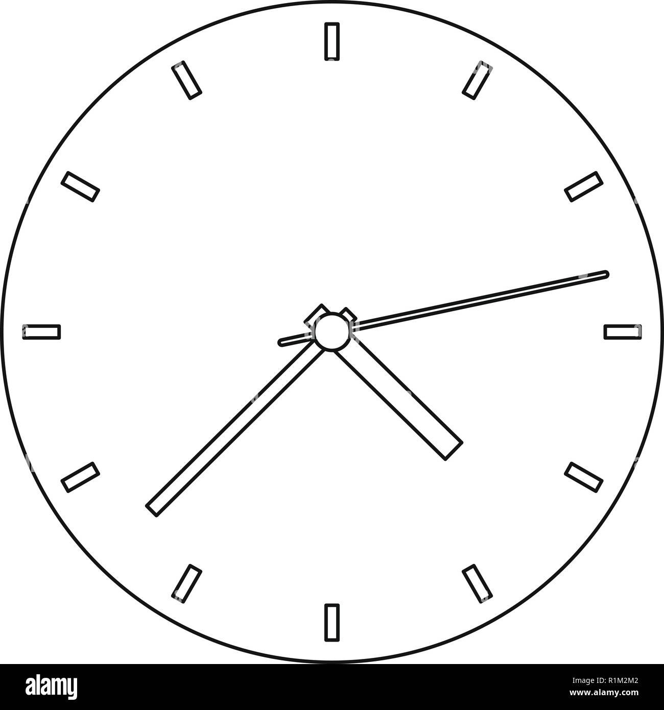 Fine clock icon. Outline illustration of fine clock vector icon for web ...