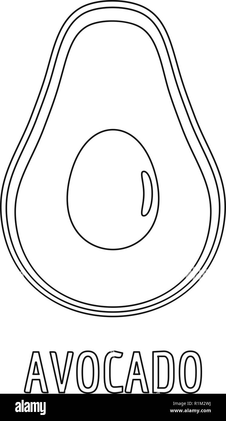 Avocado icon. Outline illustration of avocado vector icon for web Stock ...