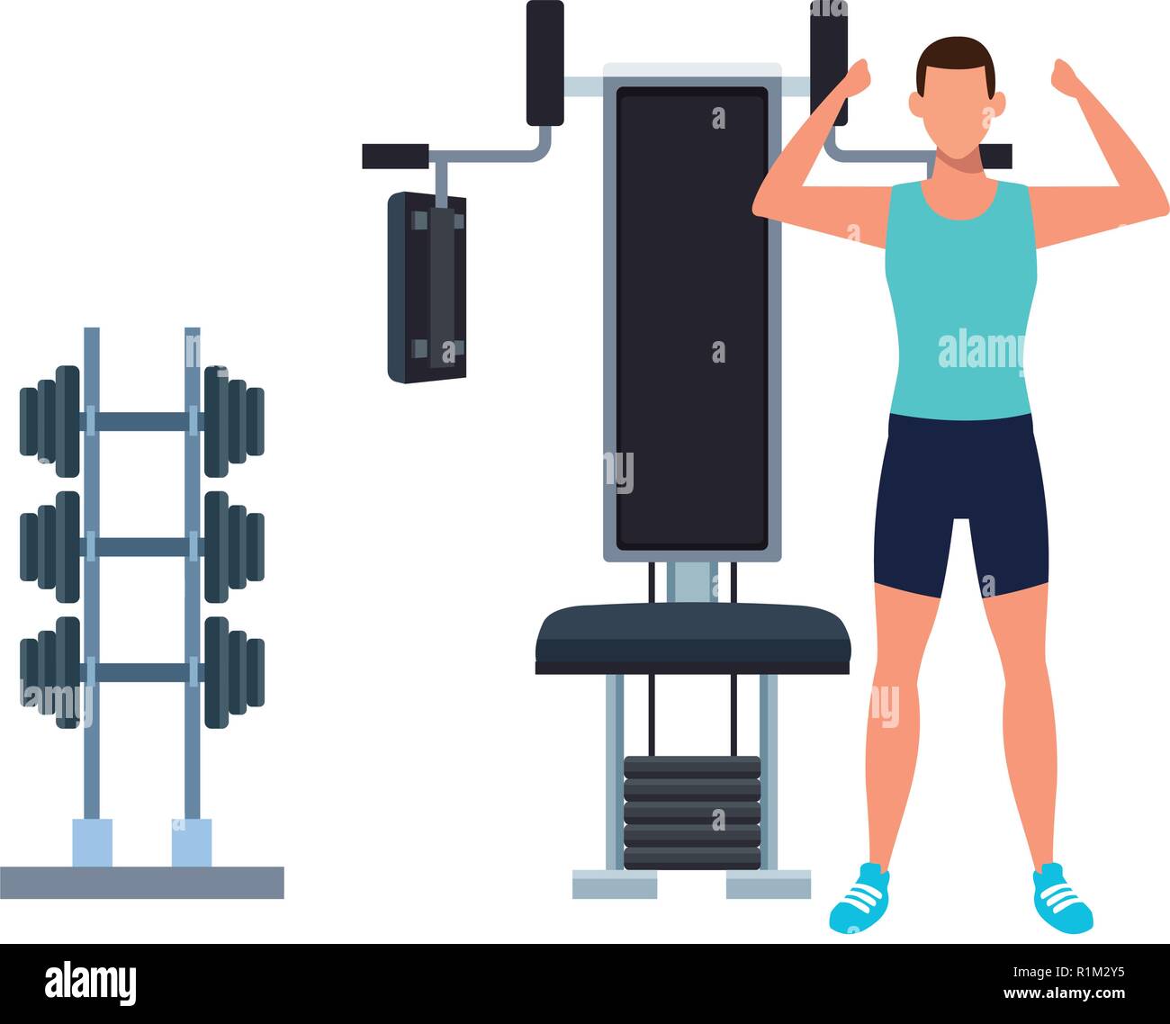 Slim person and heavy person Stock Vector Images - Alamy