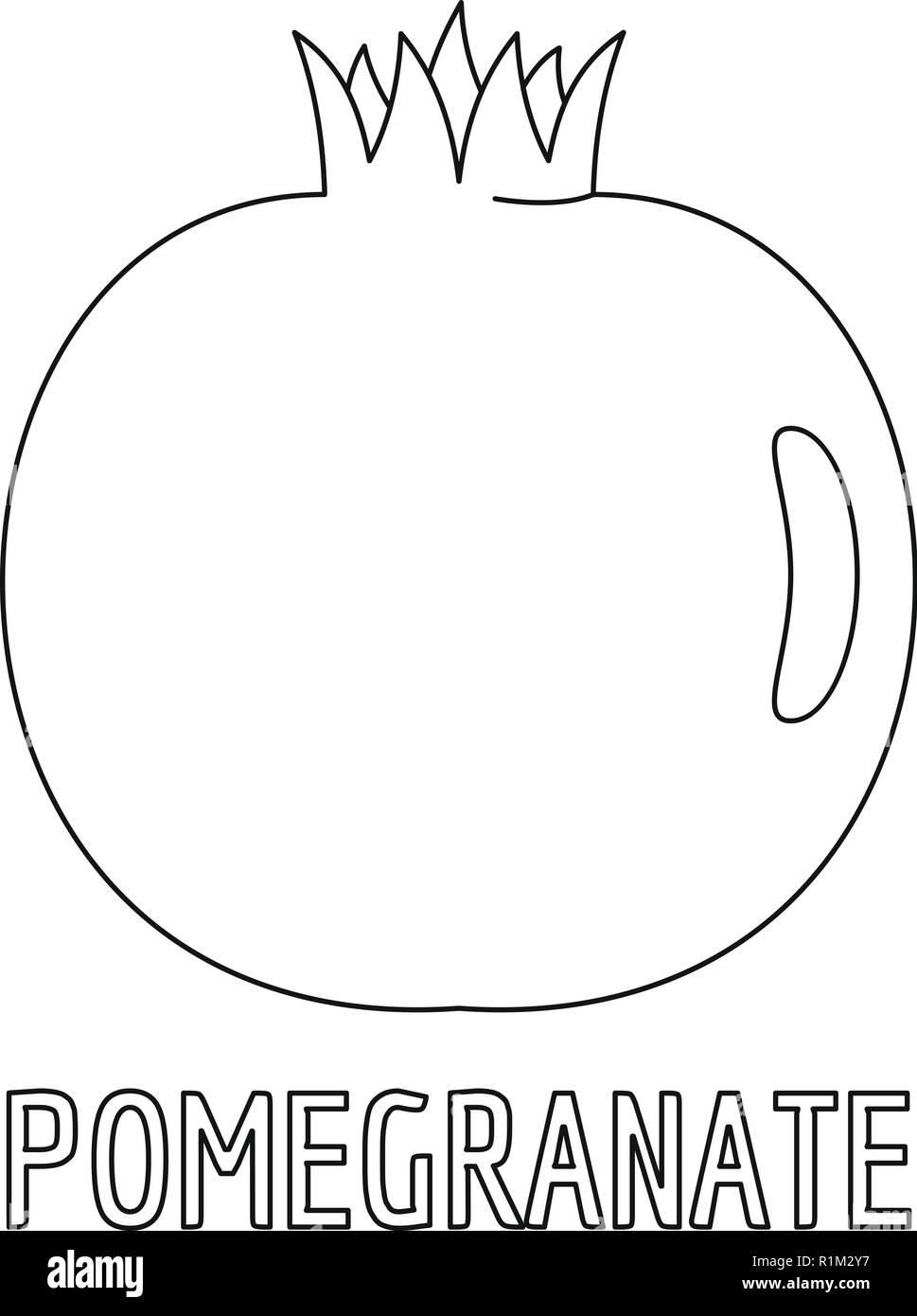 Pomegranate Outline