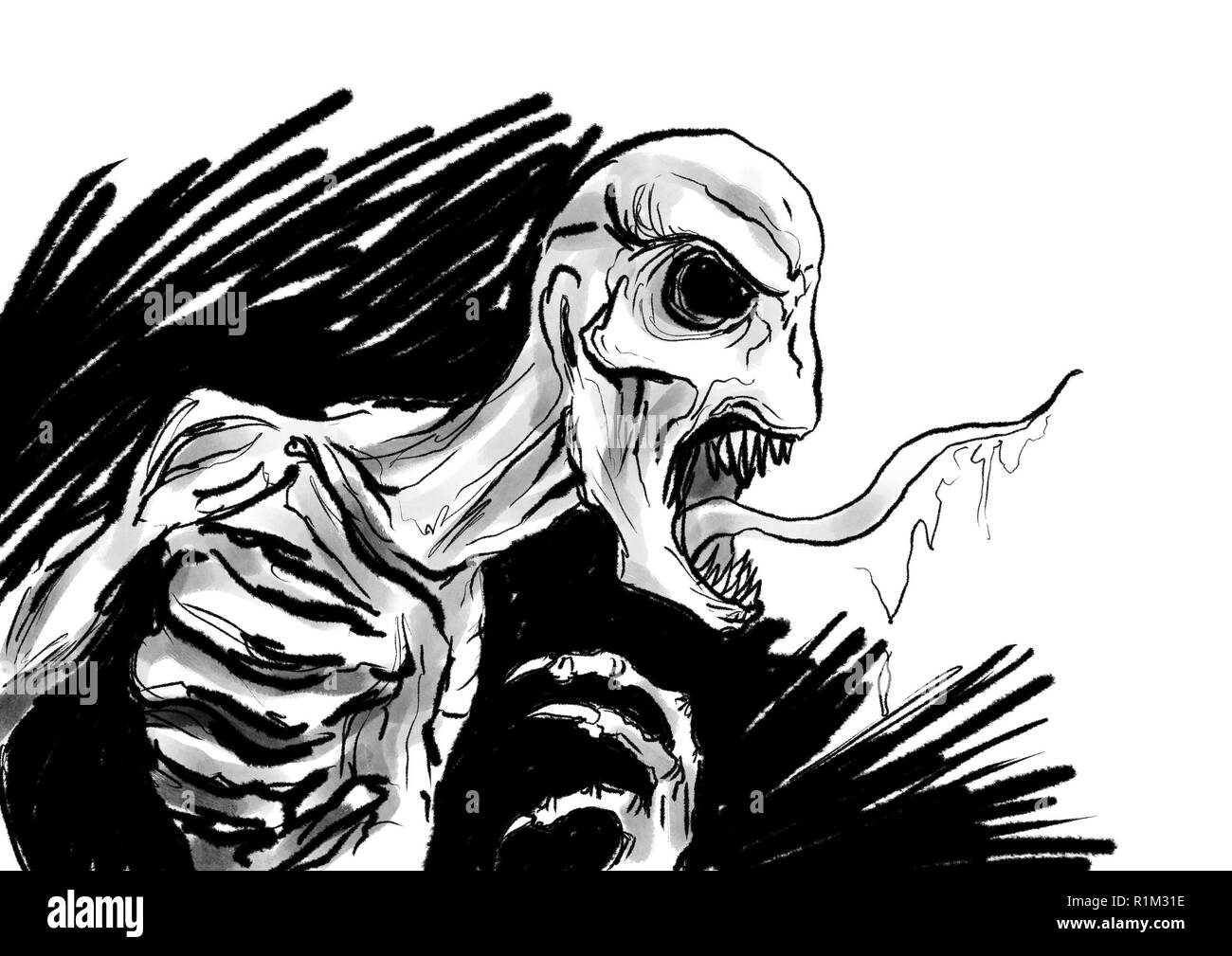 illustration of a demonic character Stock Photo - Alamy