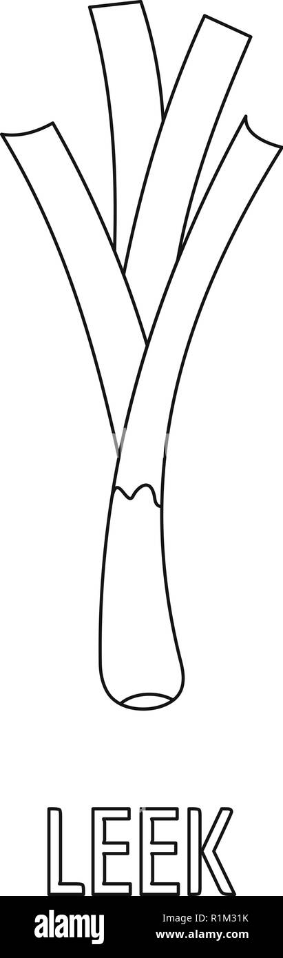 Leek icon. Outline illustration of leek vector icon for web Stock ...