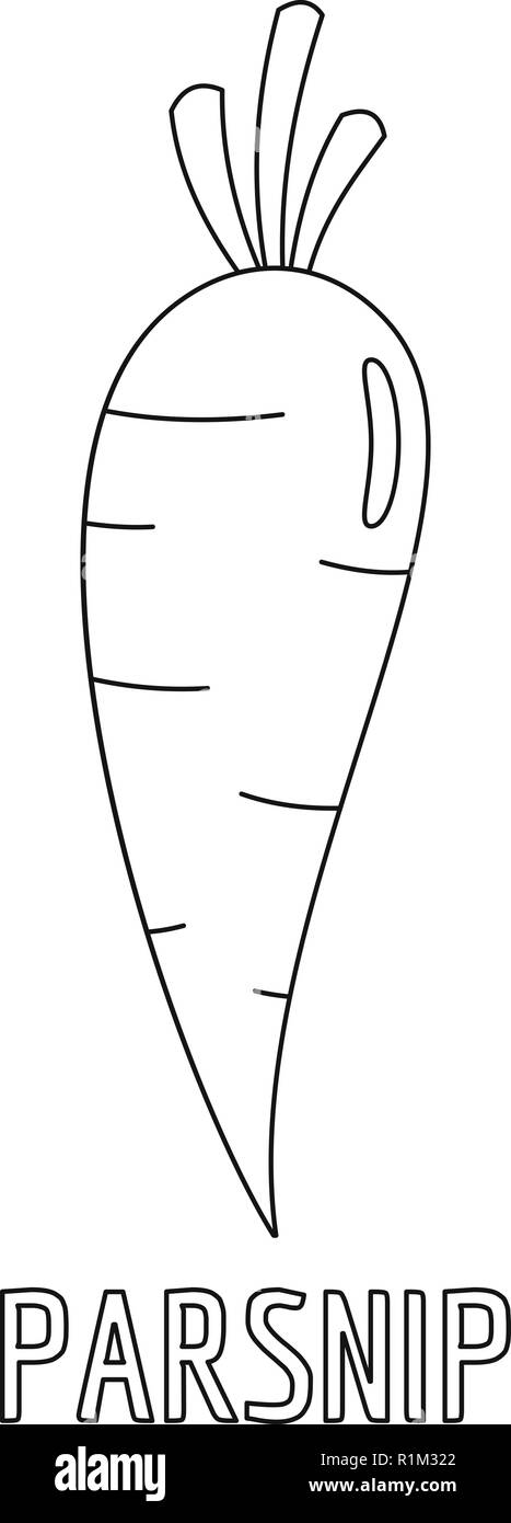 Parsnip icon. Outline illustration of parsnip vector icon for web Stock ...