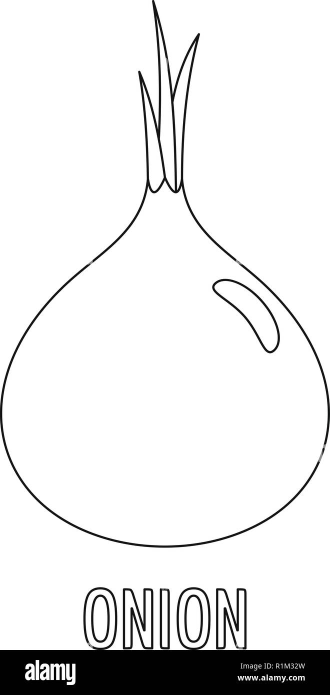 Onion icon. Outline illustration of onion vector icon for web Stock ...