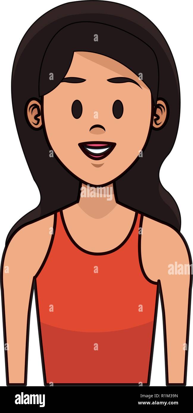 Woman profile cartoon vector illustration graphic design Stock Vector ...
