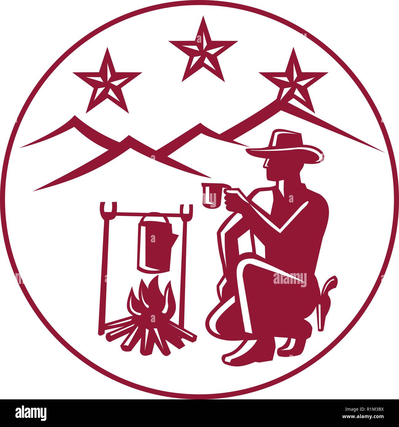 Cowboy Campfire Clip Art