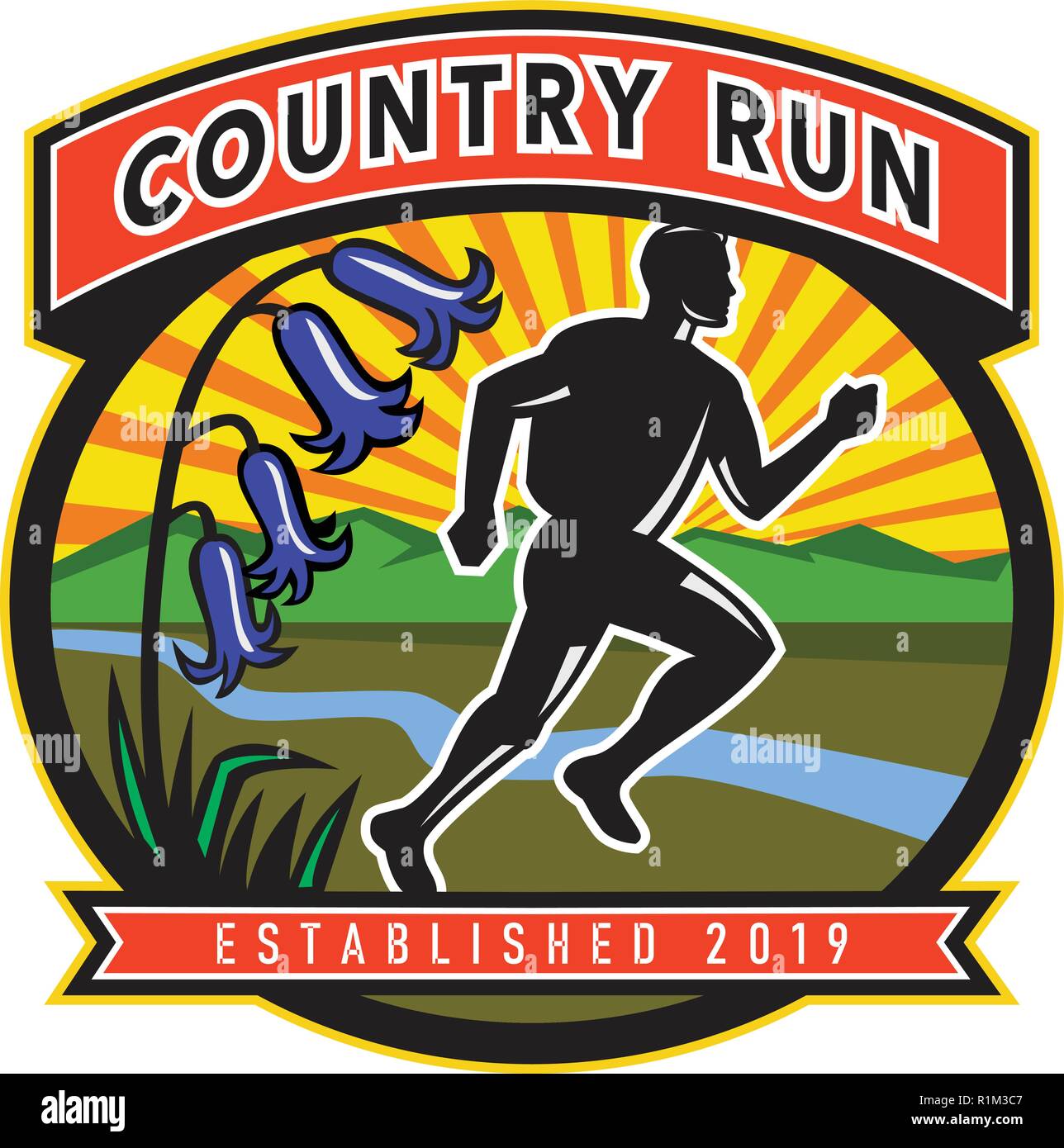 2019 marathon Stock Vector Images - Alamy