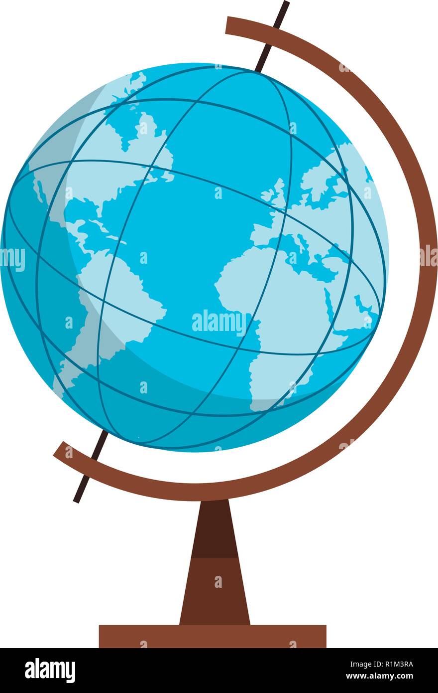 World map globe vector illustration graphic design Stock Vector Image ...