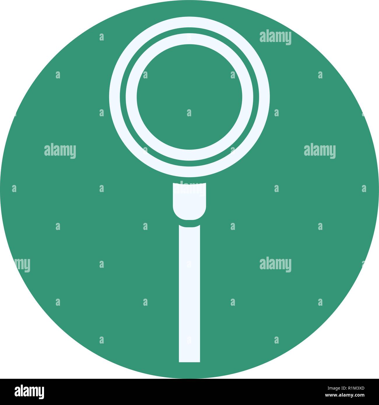 Magnifying glass symbol green round icon vector illustration graphic ...