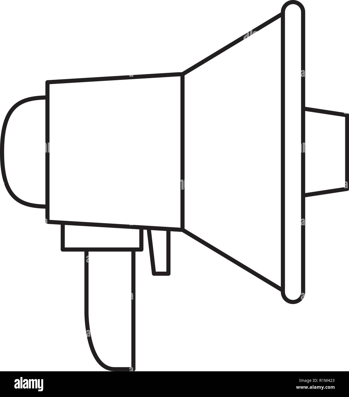 Bullhorn advertising symbol vector illustration graphic design Stock ...