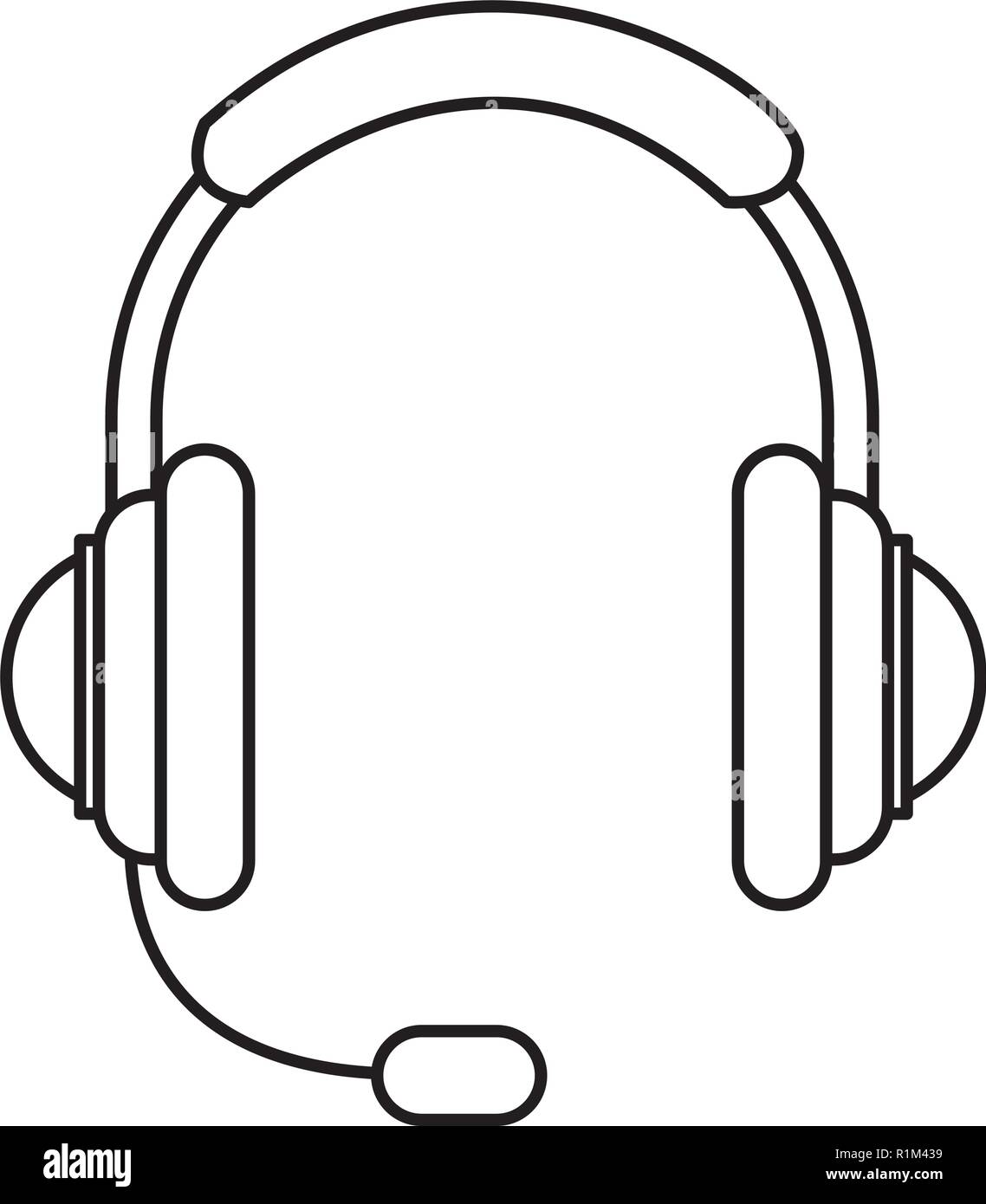 Call center headset vector illustration graphic design Stock Vector ...