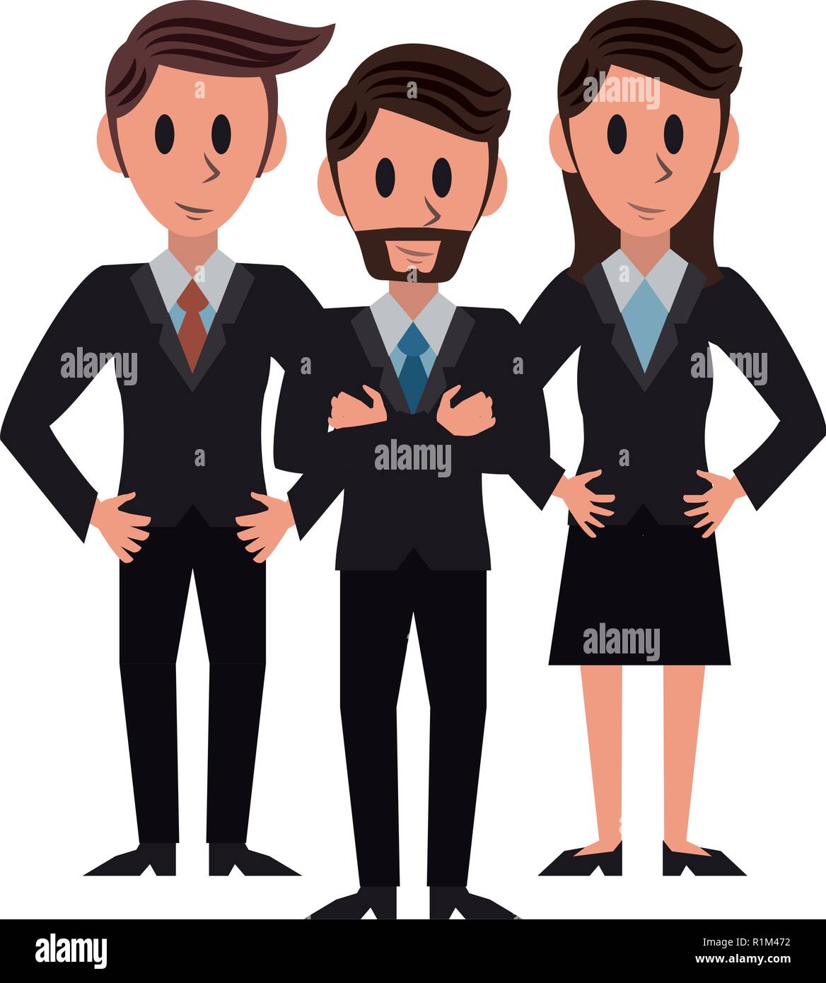 Executive Business teamwork cartoon vector illustration graphic design ...