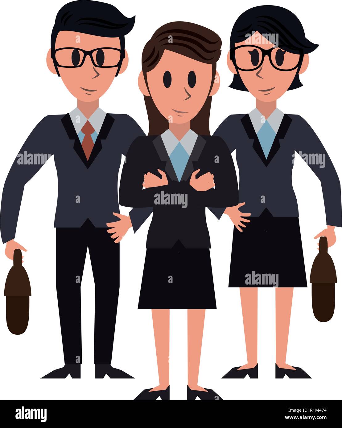 Executive Business teamwork cartoon vector illustration graphic design ...