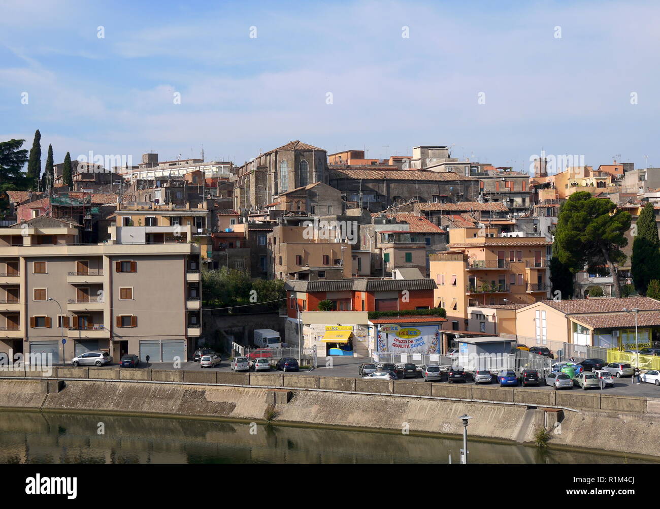 TIVOLI, ITALY - SEPTEMPER 29, 2017: At the edge of the old town of ...