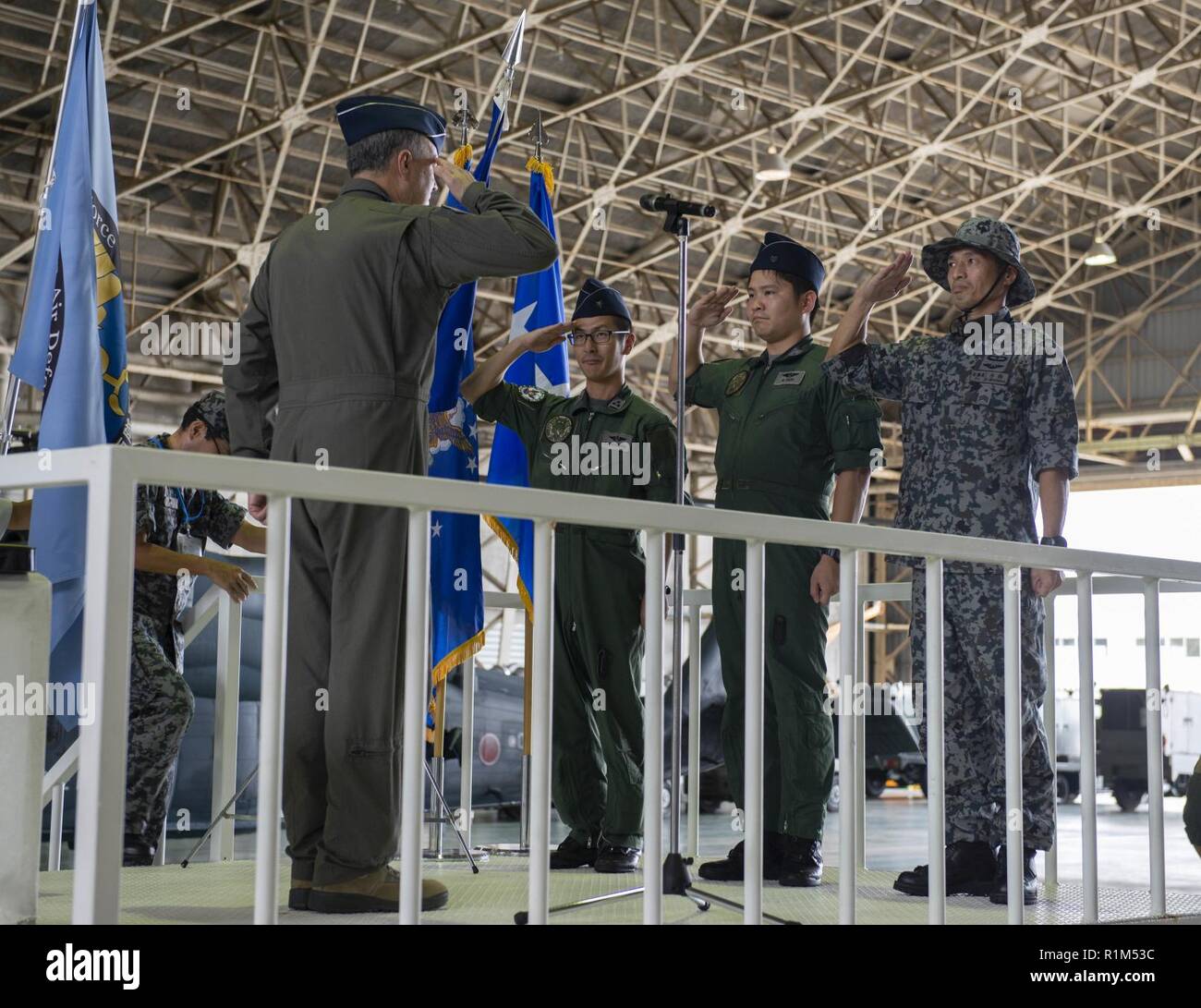 Lt. Gen. Jerry Martinez, U.S. Forces, Japan, commander, salutes Japan ...