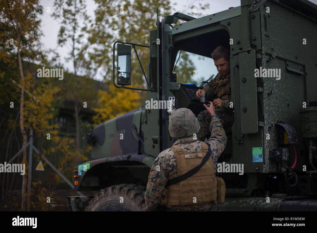 U.S. Marine Corps Cpl. Jacob Martin with 2nd Marine Logistics Group ...