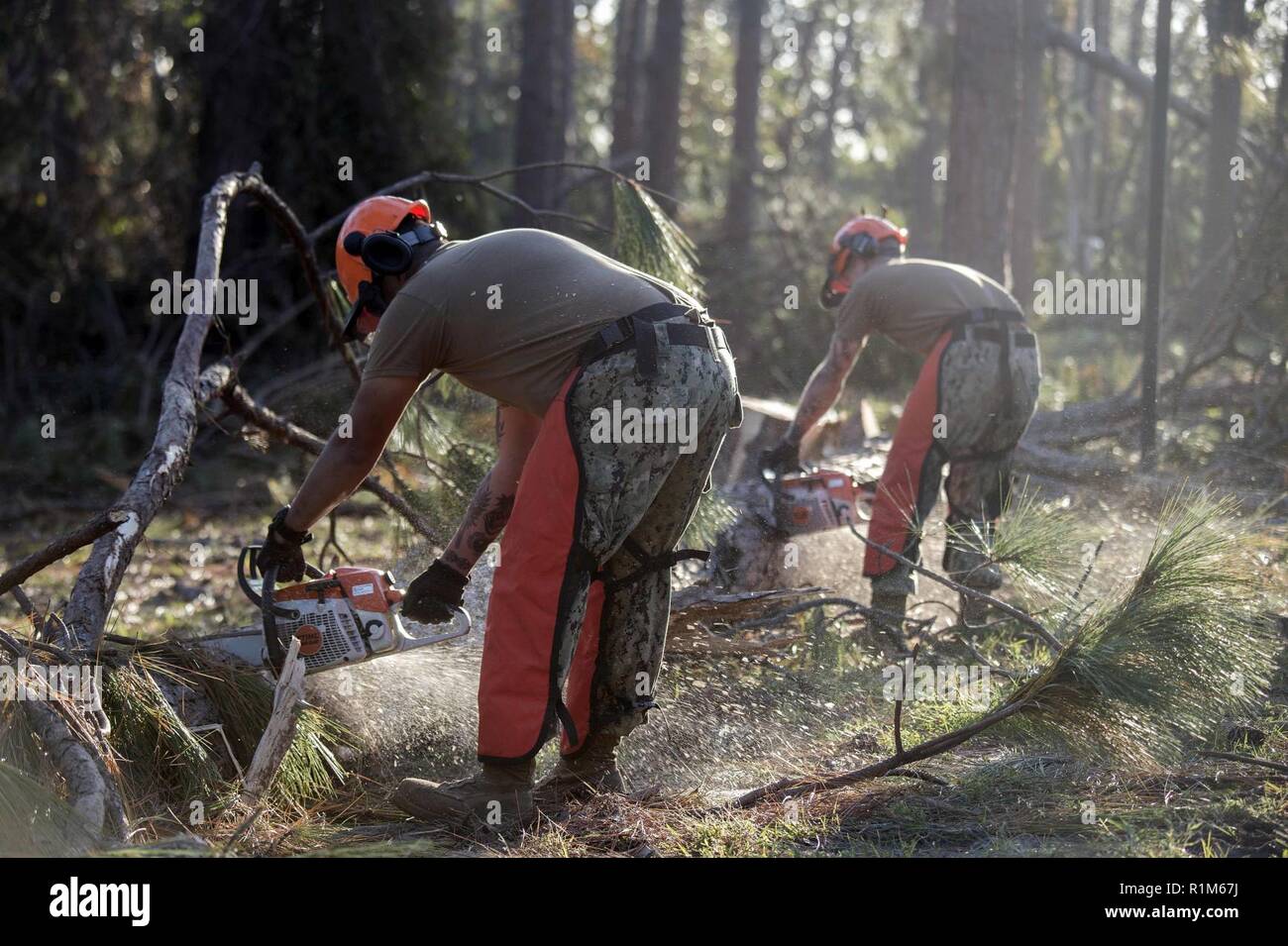Seabees assigned to Naval Mobile Construction Battalion (NMCB) 11 use ...
