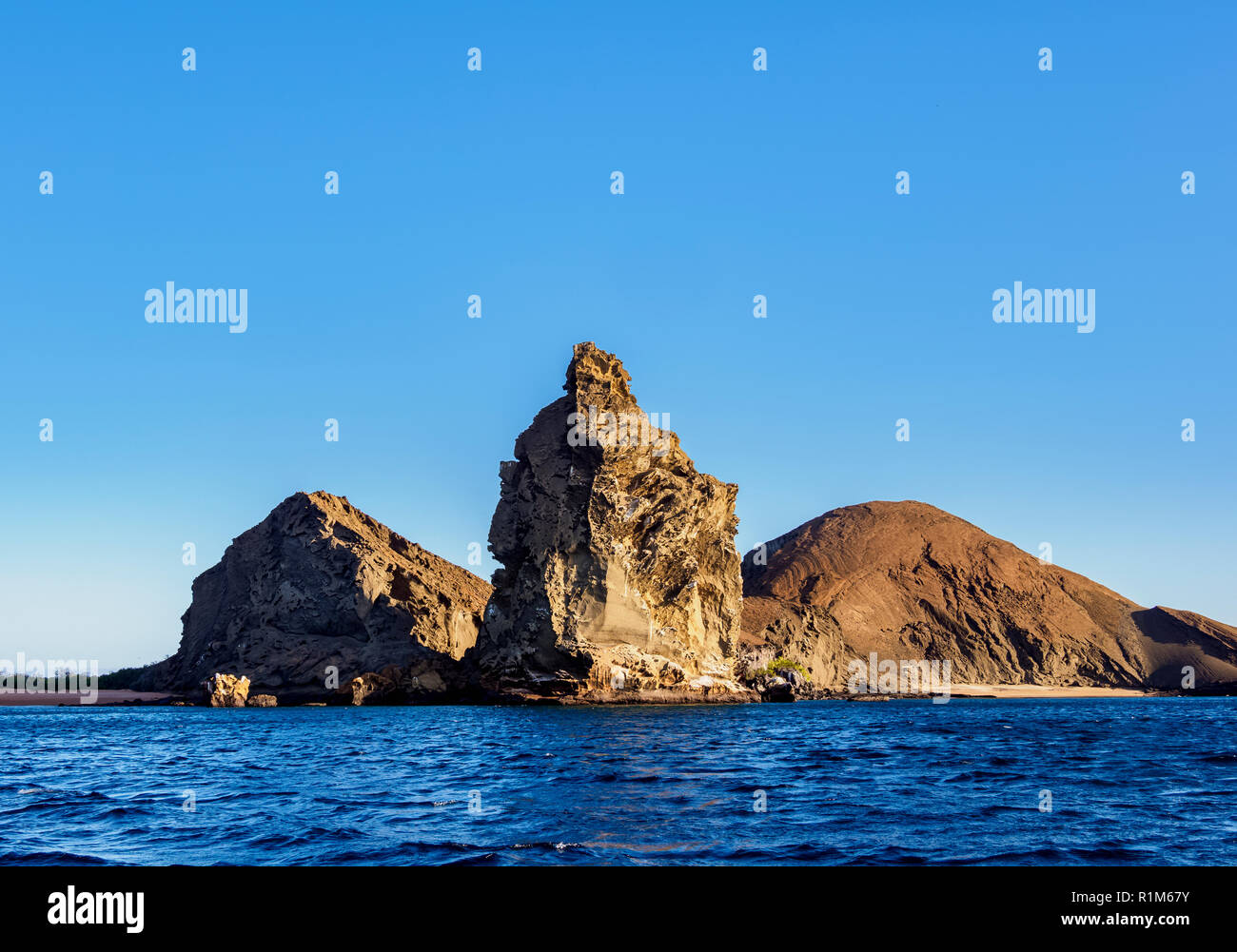 Pinnacle Rock on Bartolome Island, Galapagos, Ecuador Stock Photo - Alamy
