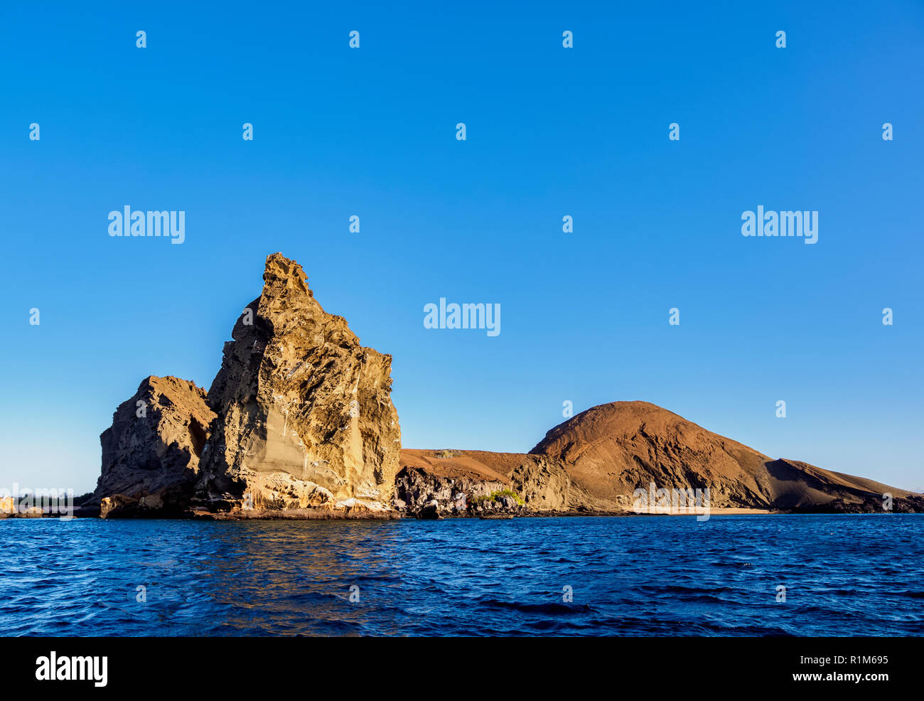 Pinnacle Rock on Bartolome Island, Galapagos, Ecuador Stock Photo - Alamy