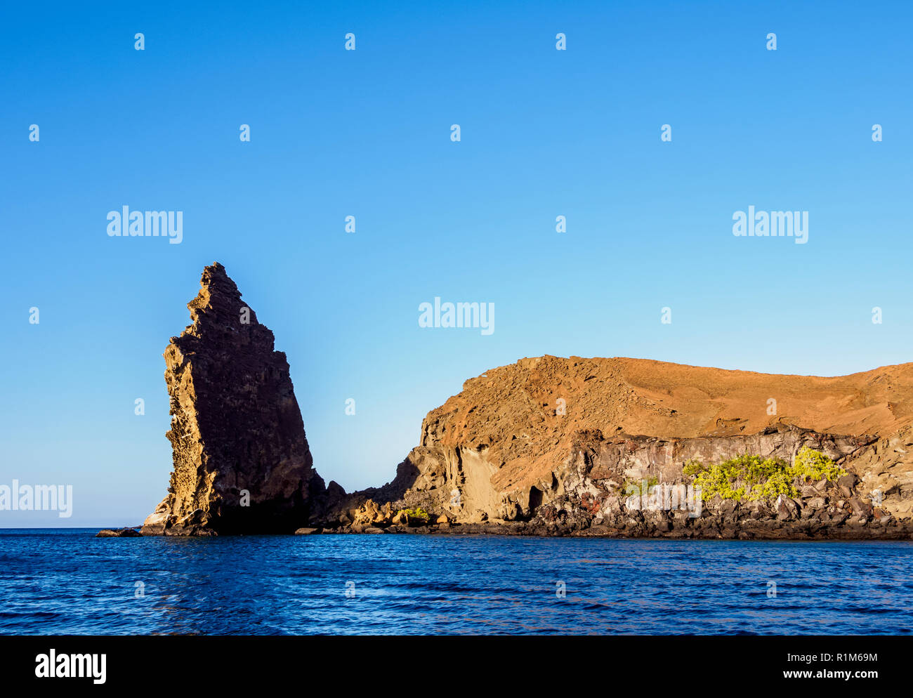 Pinnacle Rock on Bartolome Island, Galapagos, Ecuador Stock Photo - Alamy