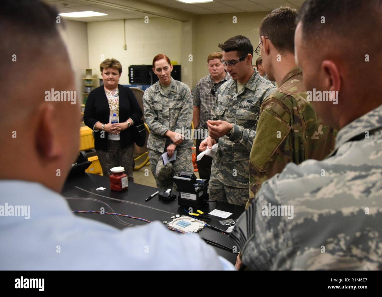 U.S. Air Force Airman Trent Olson, 85th Engineering Installation ...