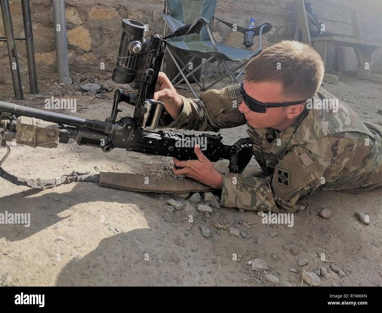 Raider Brigade Soldier Pfc. Jeffery Eaton from 1st Battalion, 38th ...