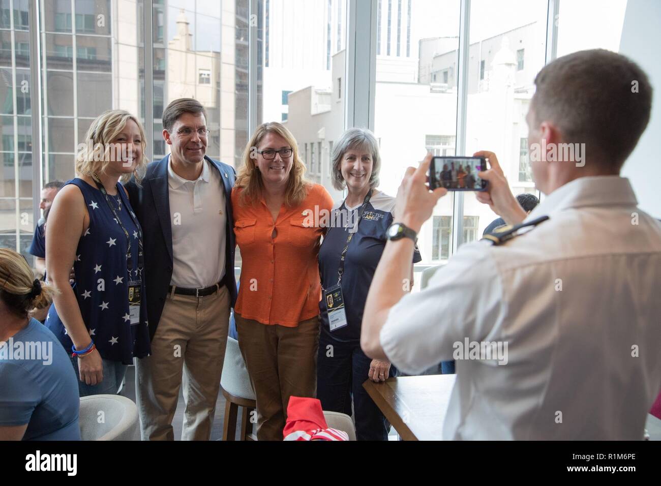 The Honorable Mark Esper, Secretary of the Army, and his wife Leah take ...