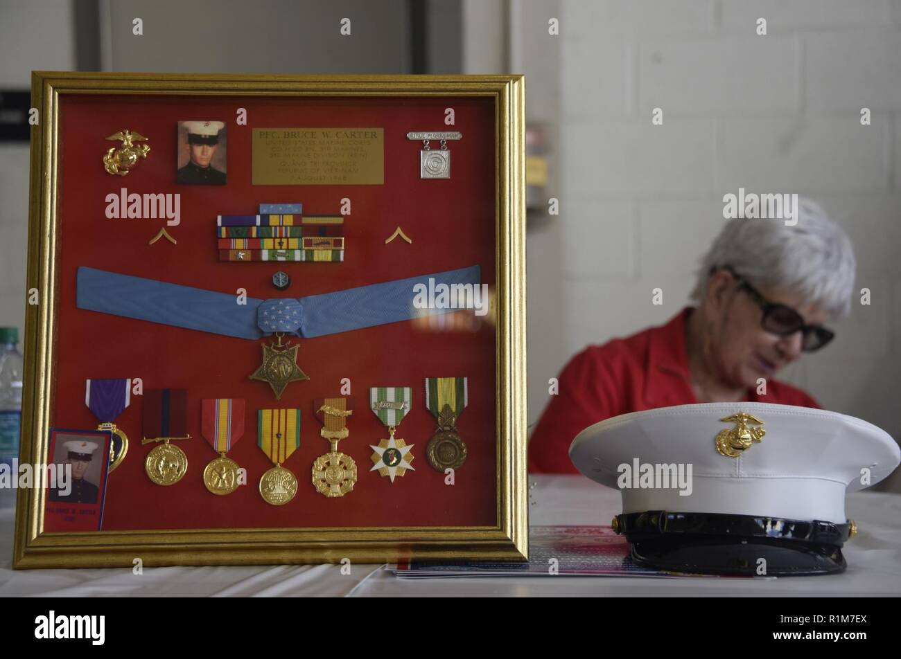 Georgie Carter-Krell, mother of Medal of Honor recipient Marine Pfc ...