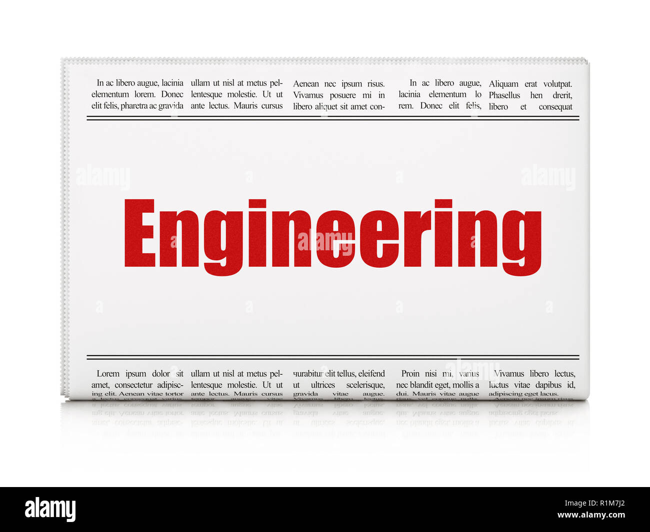 Building construction concept: word newspaper headline Engineering ...