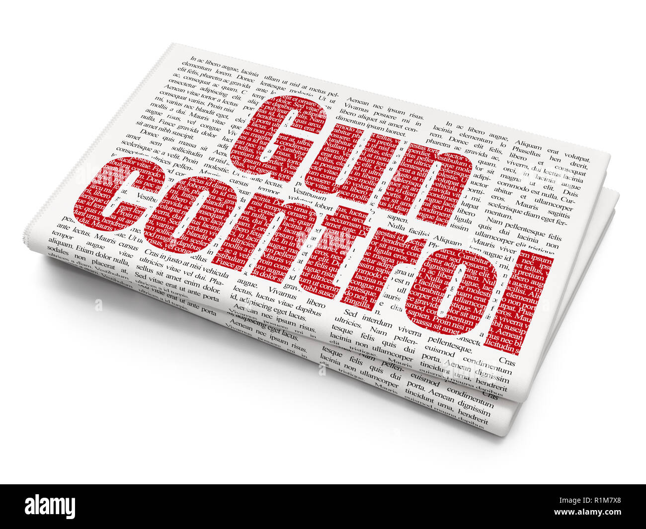 Safety concept: Gun Control on Newspaper background Stock Photo - Alamy