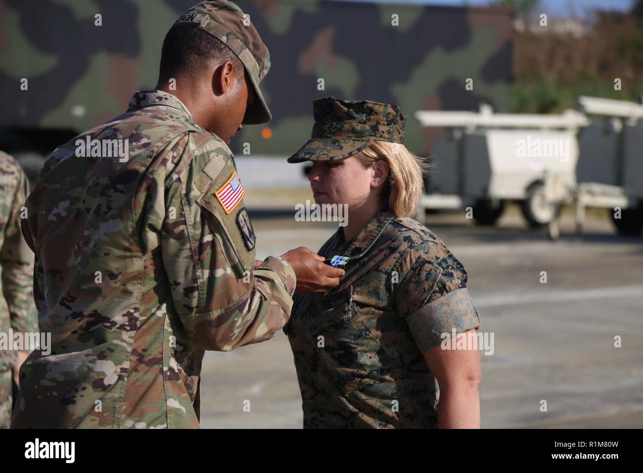 U.S. Marine Corps Sgt. Carmen Thornton, with Headquarters and Support ...