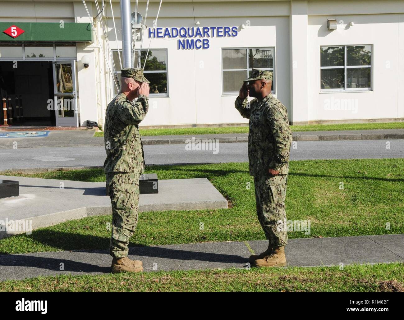 OKINAWA, Japan (Oct. 22, 2018) Cmdr. Joseph Harder, commanding officer ...