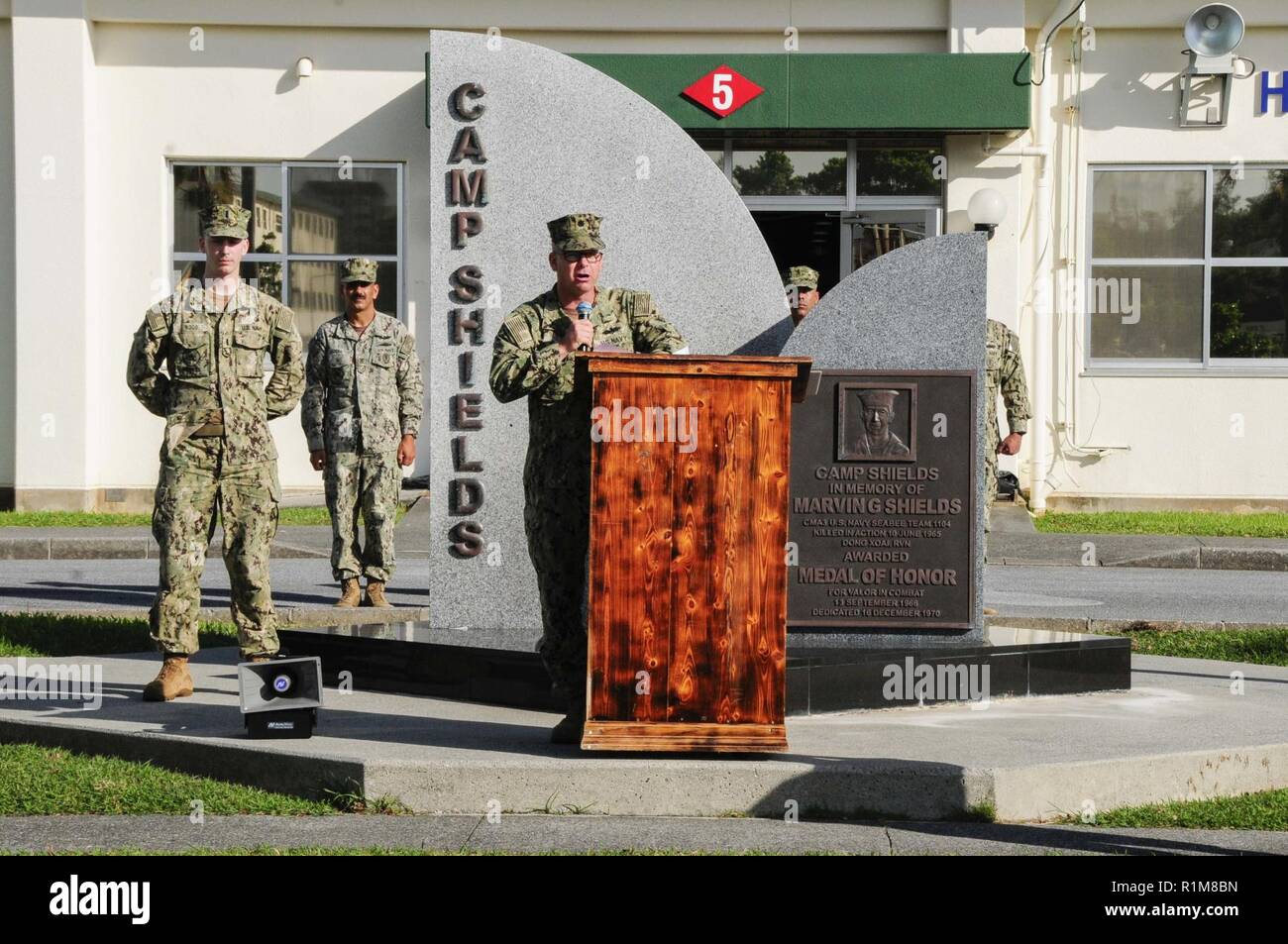 OKINAWA, Japan (Oct. 22, 2018) Cmdr. Joseph Harder, commanding officer ...